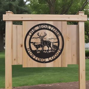 Deer Hunting Cabin Custom Metal Sign - Deer Shack Outdoor Wall Art ...