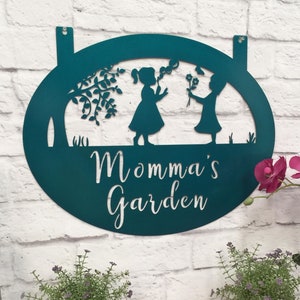 MOMMAS GARDEN SIGN : Weatherproof Personalized Metal Garden Sign ...