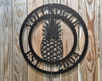 Pineapple Door Sign | Etsy