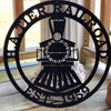 Custom Railroad Metal Wall Sign, Personalized Train Metal Wall Decor ...