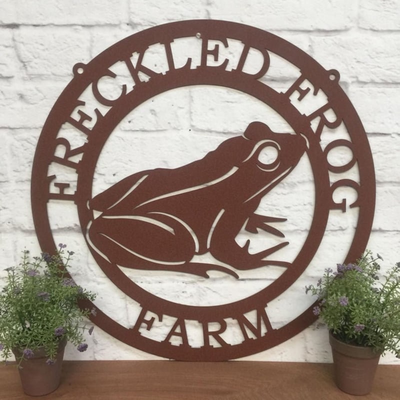 Metal Frog Sign for Porch - Etsy