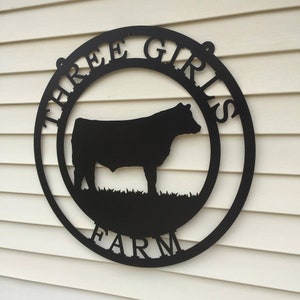 Custom Cattle Farm Brand Sign: Metal Barn Decor - Etsy