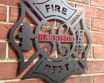 Firefighter decor | Etsy