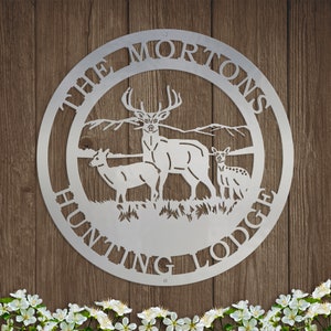 Deer Hunting Cabin Custom Metal Sign - Deer Shack Outdoor Wall Art ...