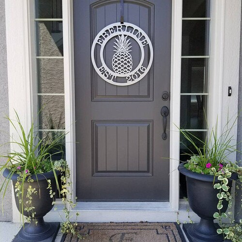 Personalized Pineapple Metal Sign Housewarming Gift - Etsy