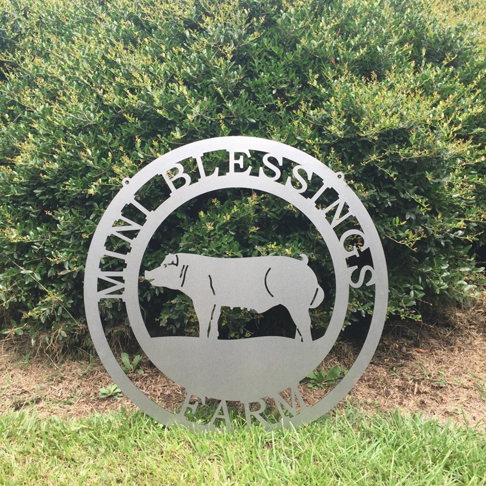 Pig Farm sign Metal Pig Sign Personalized Farm Sign Barn | Etsy