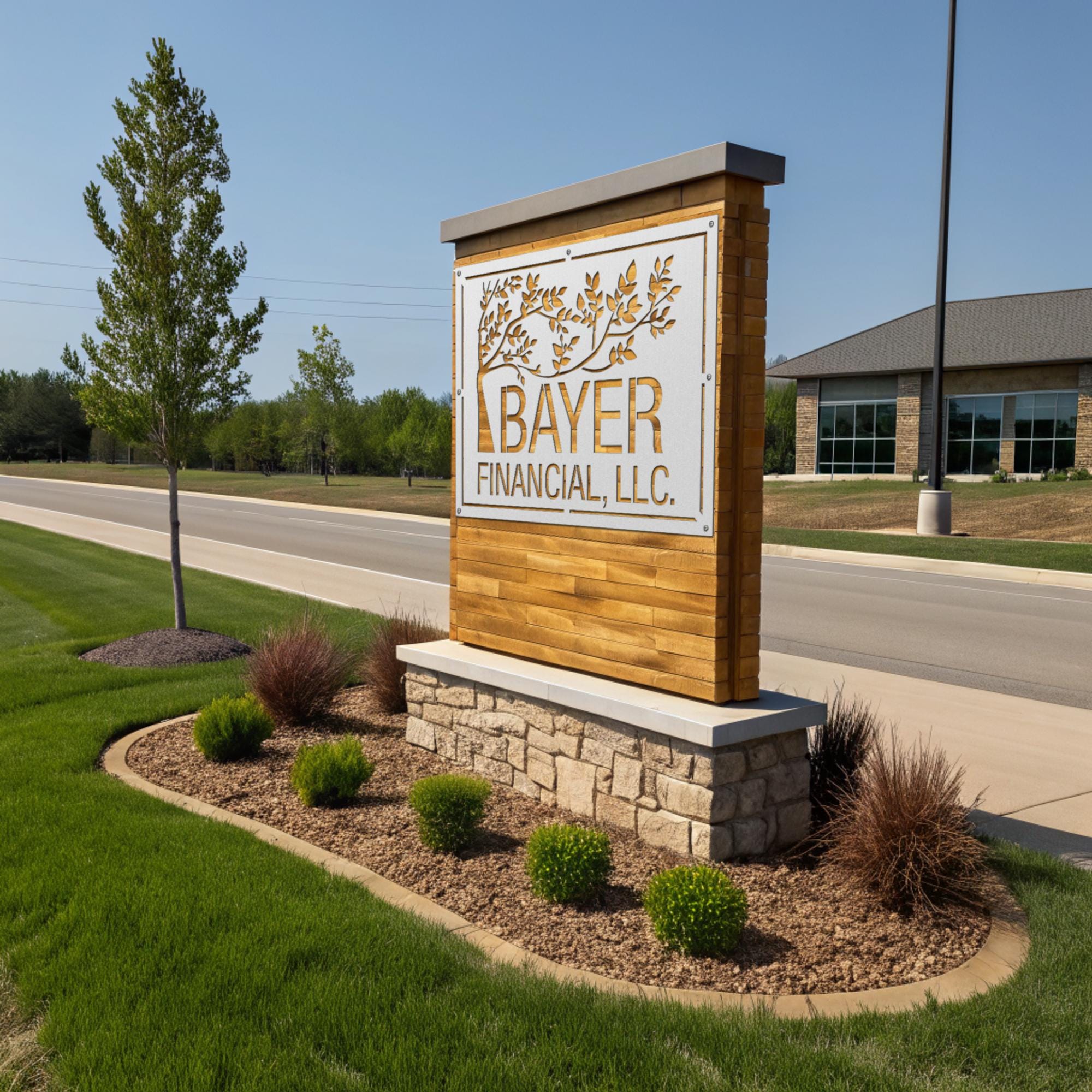 Custom Metal Business Logo Sign - Laser Cut, Powder Coated Outdoor ...