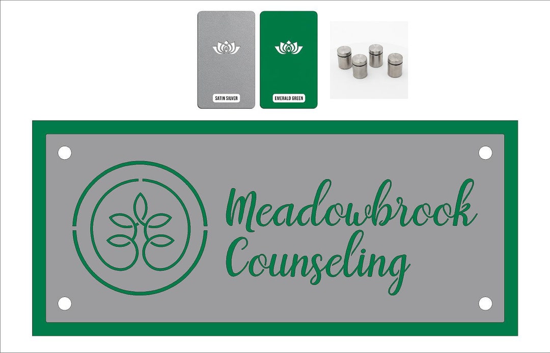 Reserved for Whitney 18 X 8 Two Layer Backplate Sign Satin Silver Sign ...