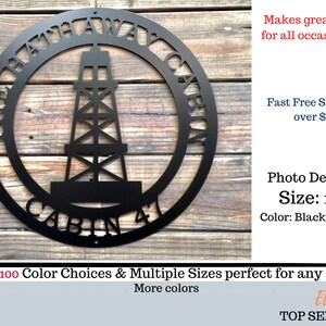 Oil Rig Personalized Door Hanger Oil Rig Metal Art Gift - Etsy