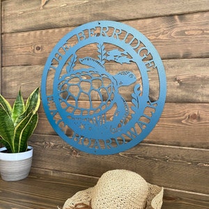 Sea Turtle Marine Life Sign | Coastal Decor | Nautical Wall Art | Ocean ...