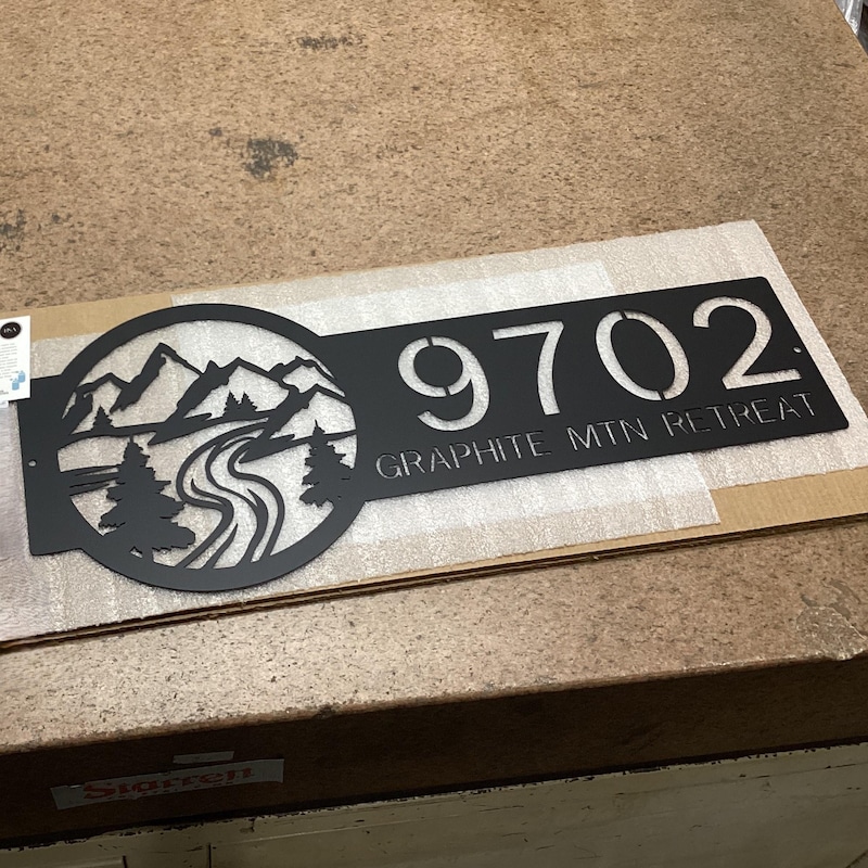 Rustic Metal Address Sign - Etsy