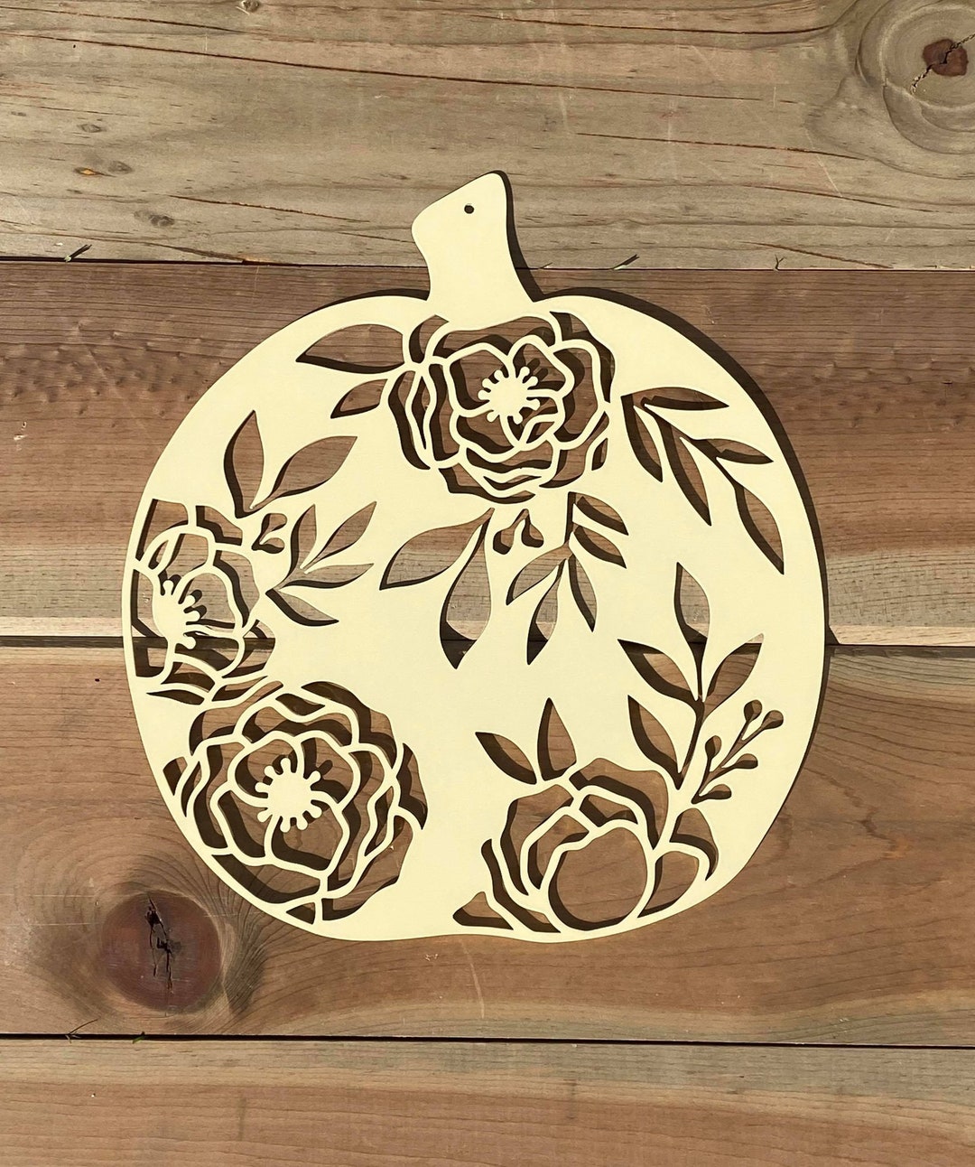 FALL FLORAL PUMPKIN Fall Decor |metal Door Wreath | Wall Decor- Over ...