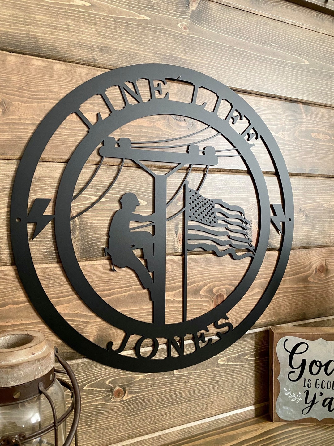 Personalized Lineman Metal Sign: Custom Wall Decor - Etsy