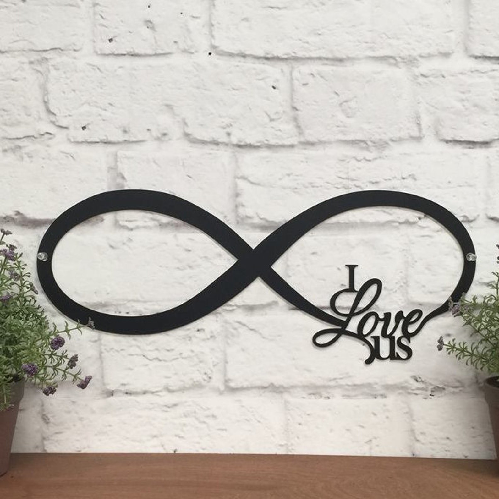 18 INFINITY SIGN i Love Us Wall Decor | Etsy