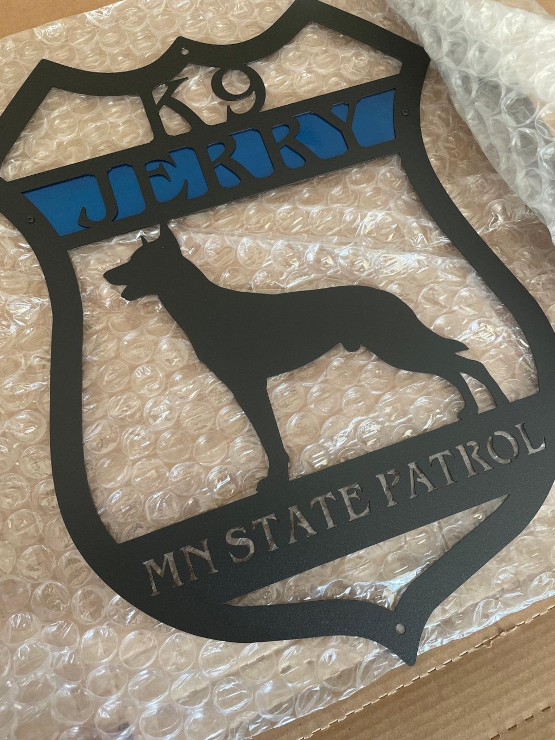 Belgian Malinois K9 Police Officer Plaque - End of Watch EOW Pet ...