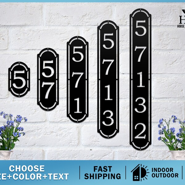 House Numbers Vertical for Mailbox Post - Etsy