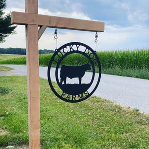 Custom Cattle Farm Brand Sign: Metal Barn Decor - Etsy