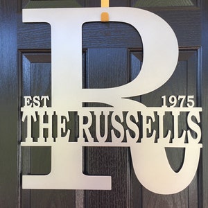 Metal Monogram Established Sign, Family Established Sign, Wedding ...