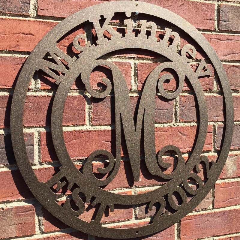 Metal Monogram - Etsy