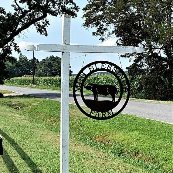 Pig Farm sign Metal Pig Sign Personalized Farm Sign Barn | Etsy
