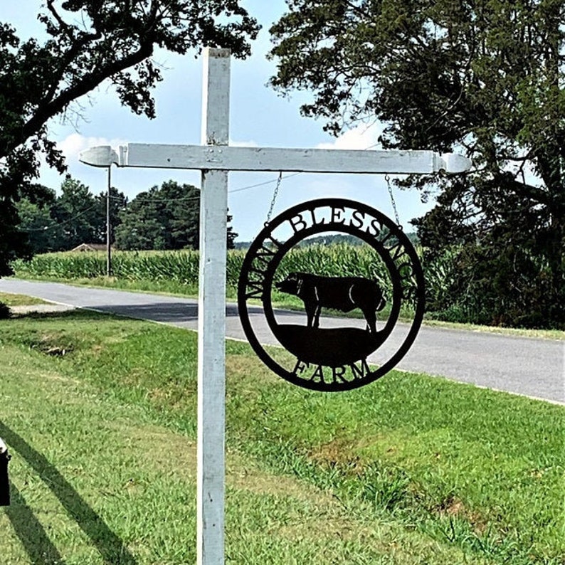 Pig Farm sign Metal Pig Sign Personalized Farm Sign Barn | Etsy