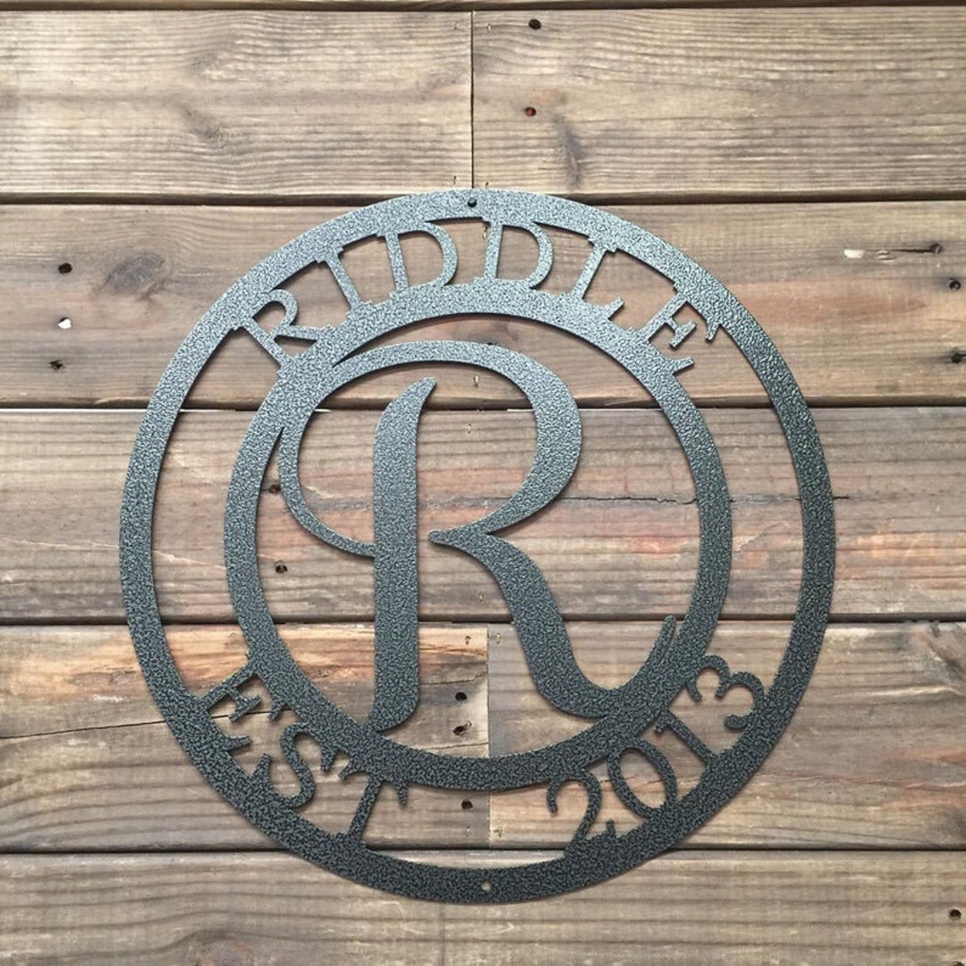 Personalized Established Sign With Simple Script Font | Family Name ...