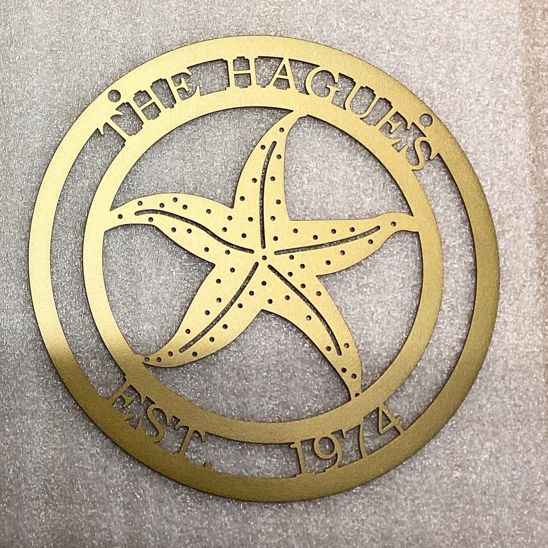 Personalized Starfish Metal Sign: Beach House Decor - Etsy