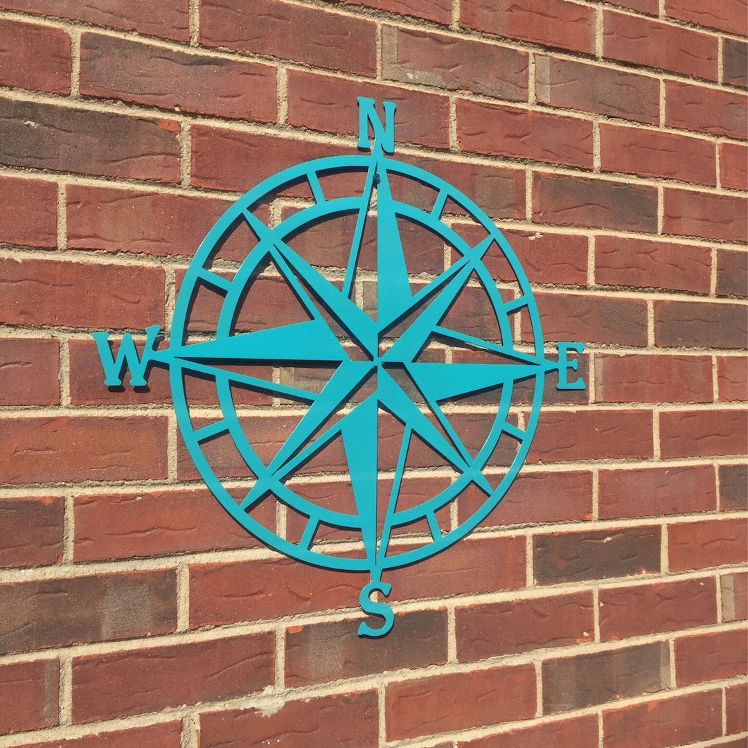Steel Nautical Star Compass Wall Art, Nautical Decor, Metal Wall Art ...