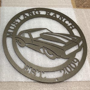 Personalized Muscle Car Metal Sign: Custom Garage Decor - Etsy