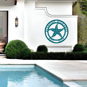 Personalized Starfish Metal Sign: Beach House Decor - Etsy