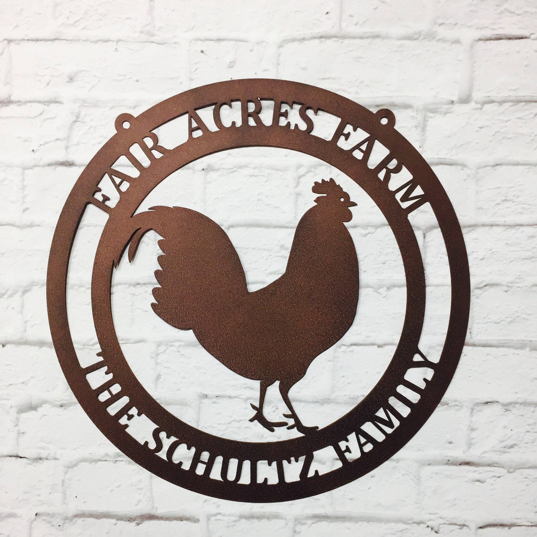 Rooster Farm Sign Chicken Sign Personalized Farm Sign Barn Sign Ranch ...