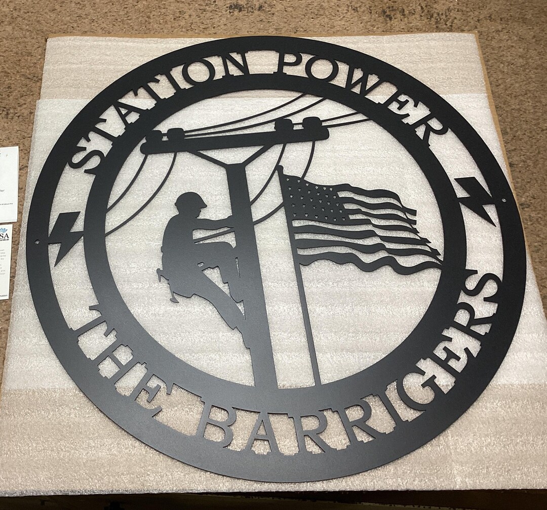 Custom Lineman Metal Sign: Patriotic American Flag Decor - Etsy