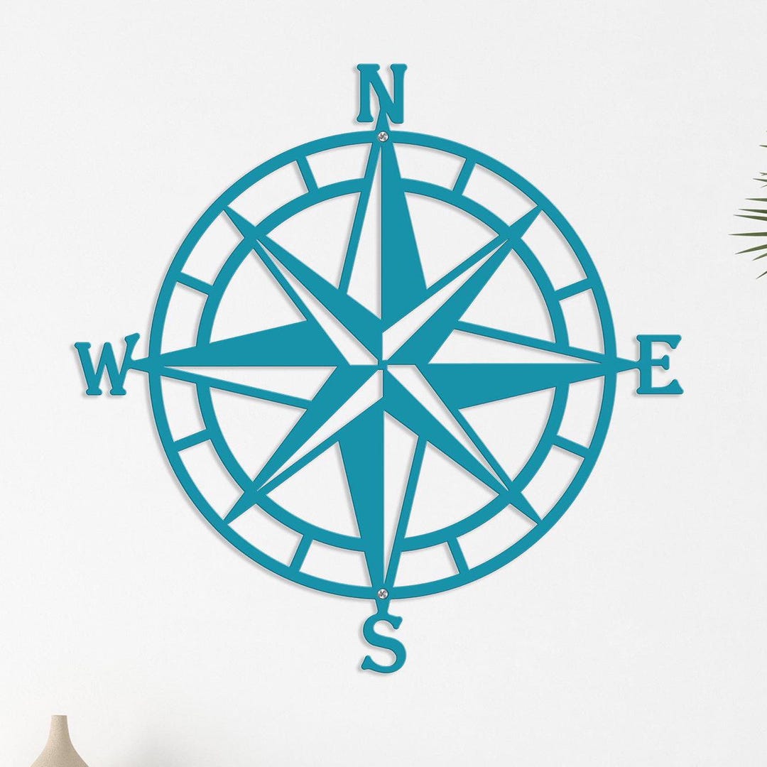 Custom Metal Compass Rose Sign: Nautical Coastal Decor - Etsy