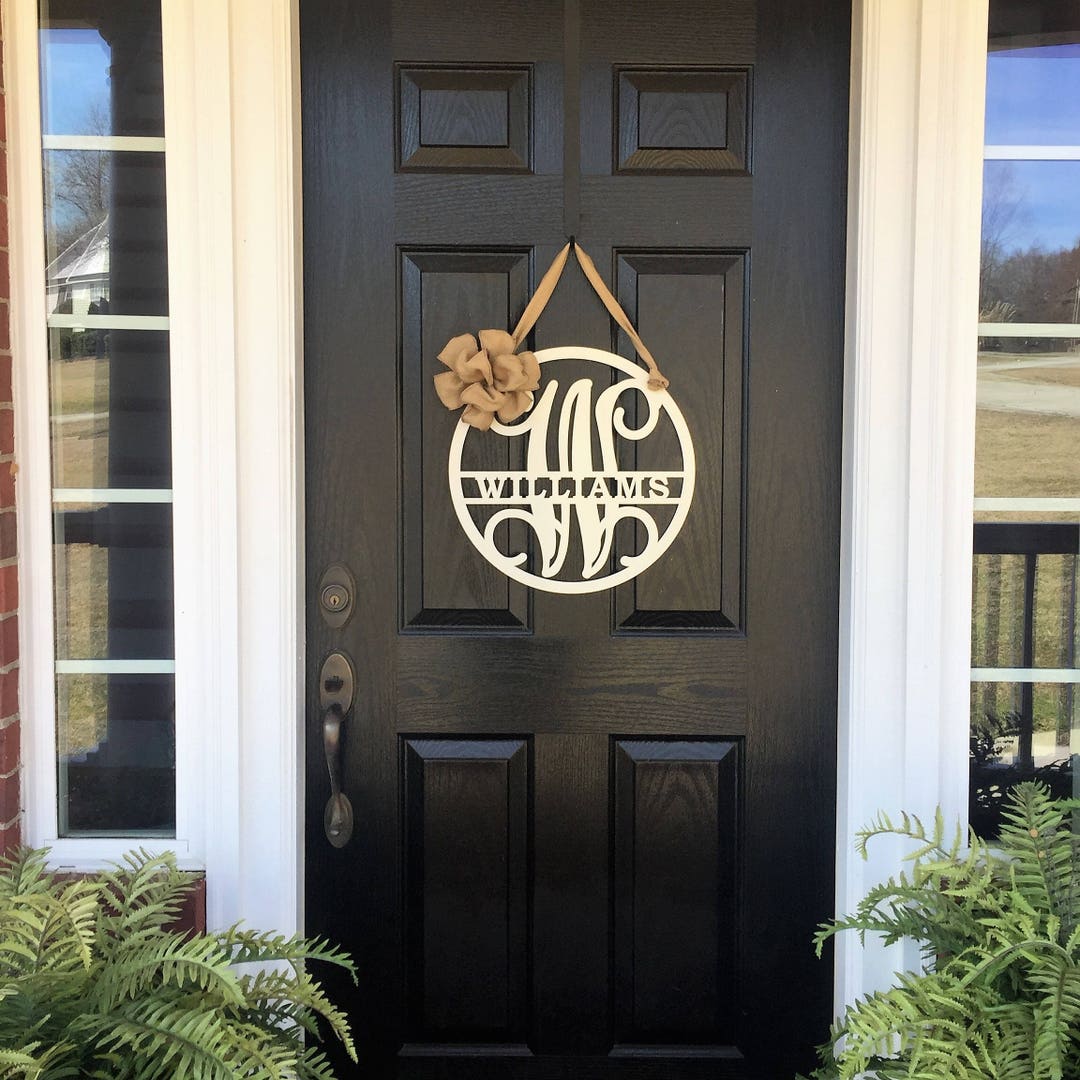 Metal Family Name Sign| Monogram Door Sign | Front Door Decor | Initial ...