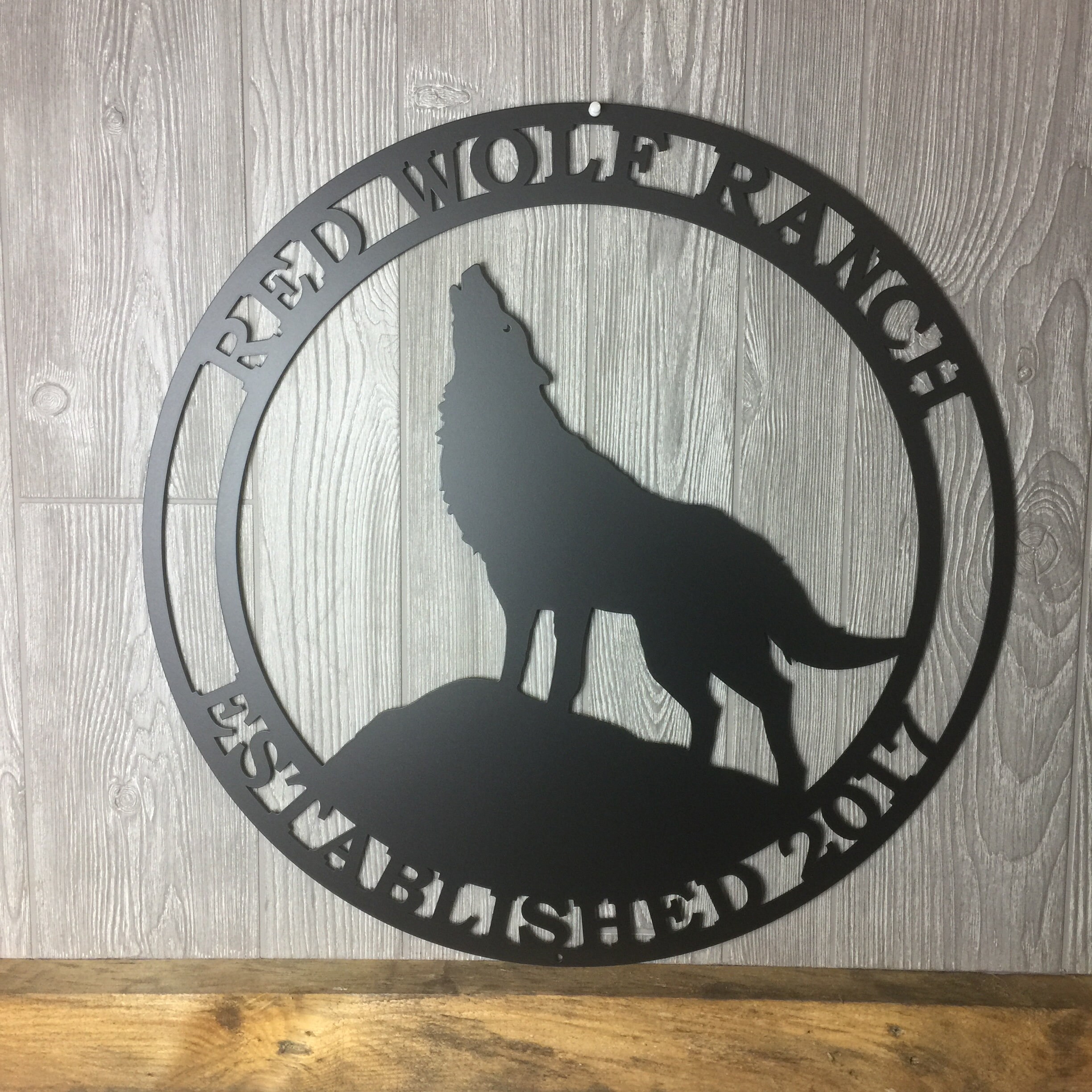 Personalized Howling Wolf Metal Sign Ranch Sign Personalized | Etsy