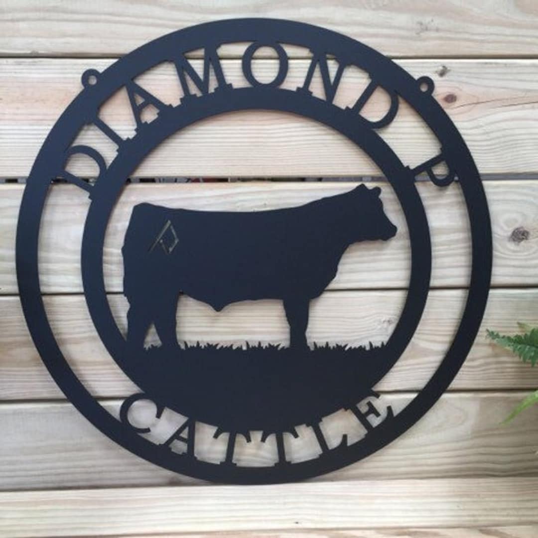 Custom Cattle Farm Brand Sign: Metal Barn Decor - Etsy