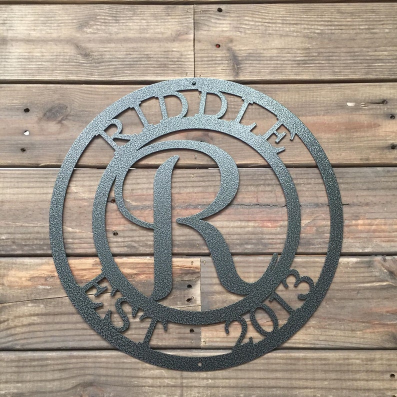 Personalized Established Sign with Simple Script Font Family | Etsy