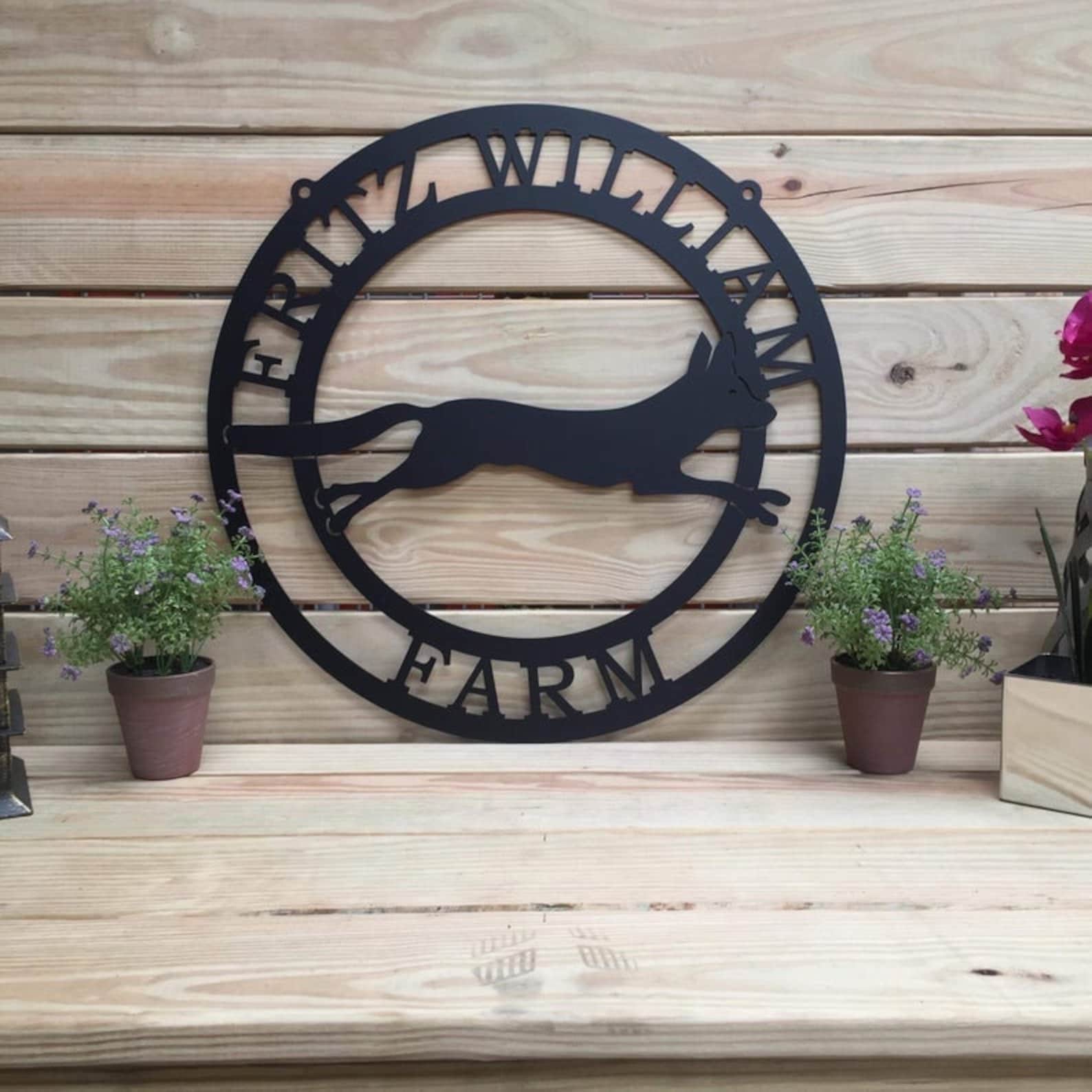 Fox Metal Sign Ranch Sign Personalized Metal Sign Outdoor - Etsy
