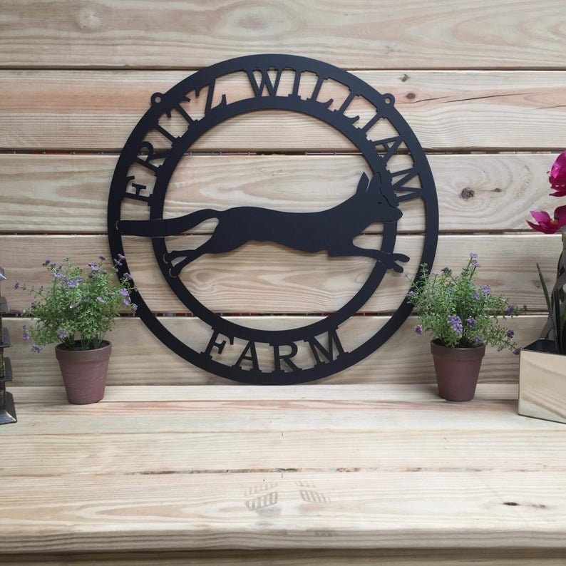 Fox Metal Sign Ranch Sign Personalized Metal Sign Outdoor - Etsy