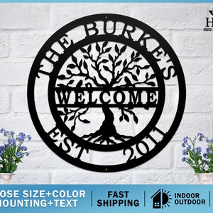 Welcome Tree of Life With Name Wall Family Tree Tree of - Etsy