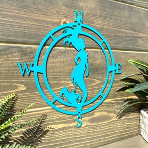 Mermaid Compass Wall Décor by Housesensationsart | Etsy