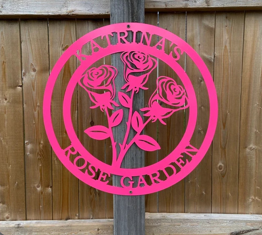 Custom Rose Garden Sign Custom Gardening Sign Makes Great Mother's Day ...