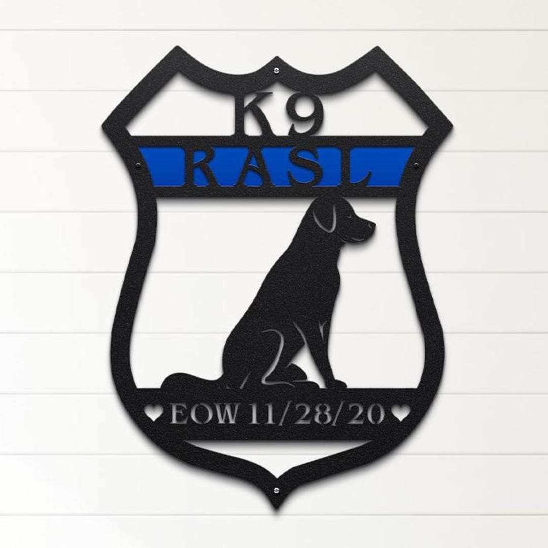 Personalized K9 Memorial Plaque: Metal Police Dog Sign - Etsy