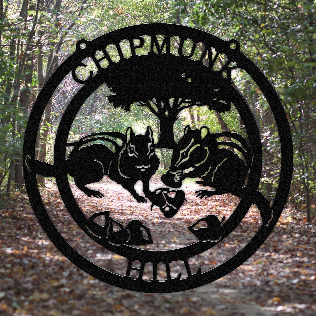 Personalized Chipmunk Sign Garden Sign Outdoor Wall / Yard - Etsy