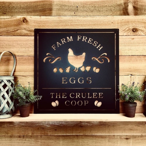 Personalized Farmhouse Chicken Coop Sign Kitchen Decor - Etsy