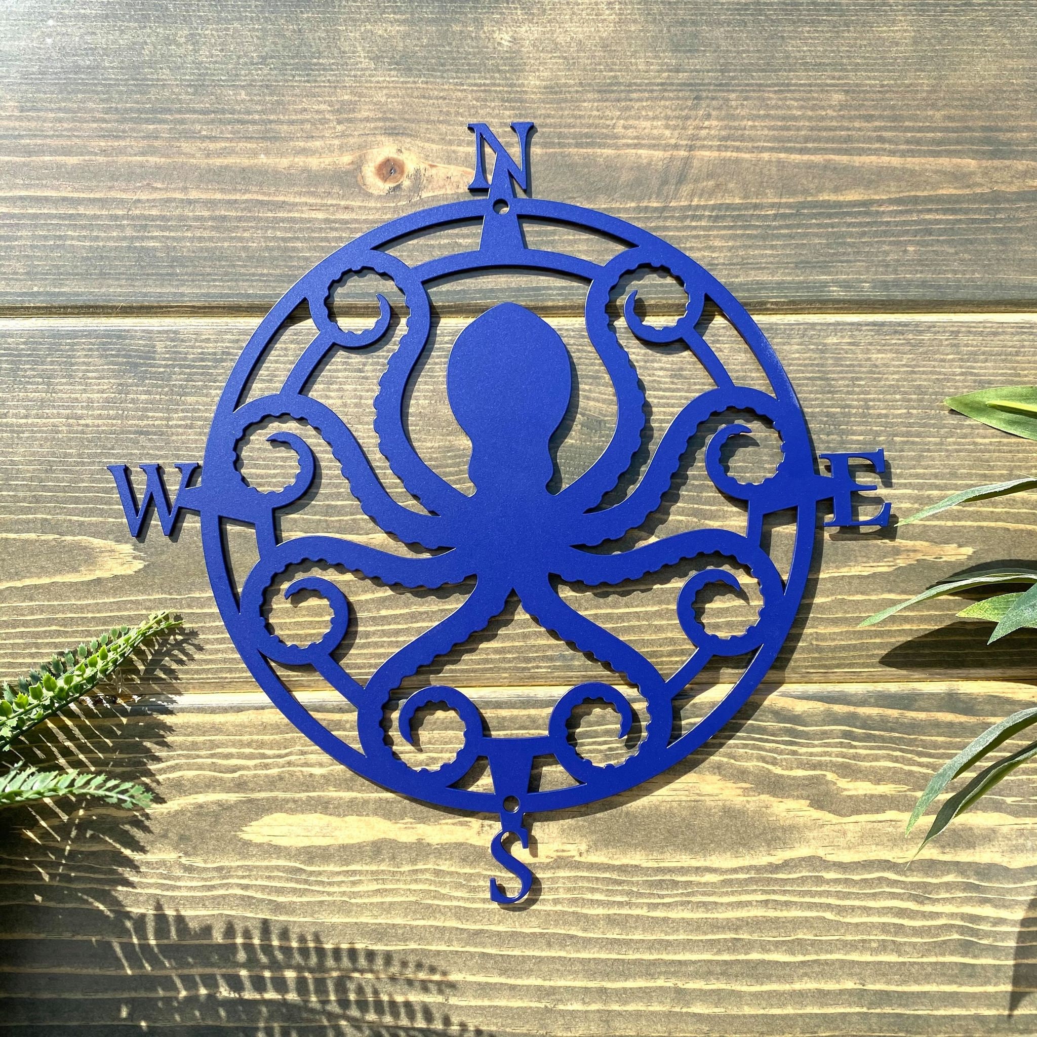 Kraken Octopus Compass Wall Décor by HouseSensationsArt - Etsy 日本