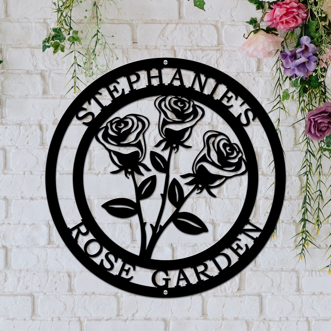 Custom Rose Garden Sign Custom Gardening Sign Makes Great - Etsy