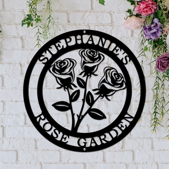 Custom Rose Garden Sign Custom Gardening Sign Makes Great - Etsy