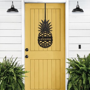 Welcome Pineapple, Front Door Wreath, Front Door Decor, Pineapple Decor ...
