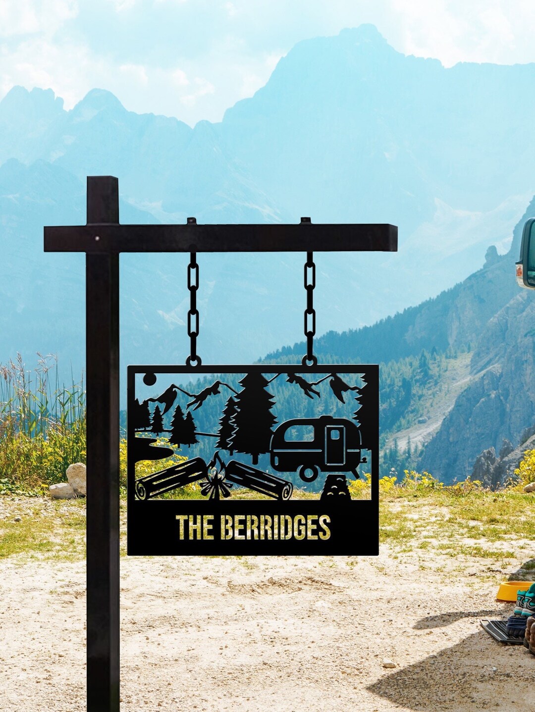 Campfire Camping Sign RV Sign Camper Sign custom Metal - Etsy